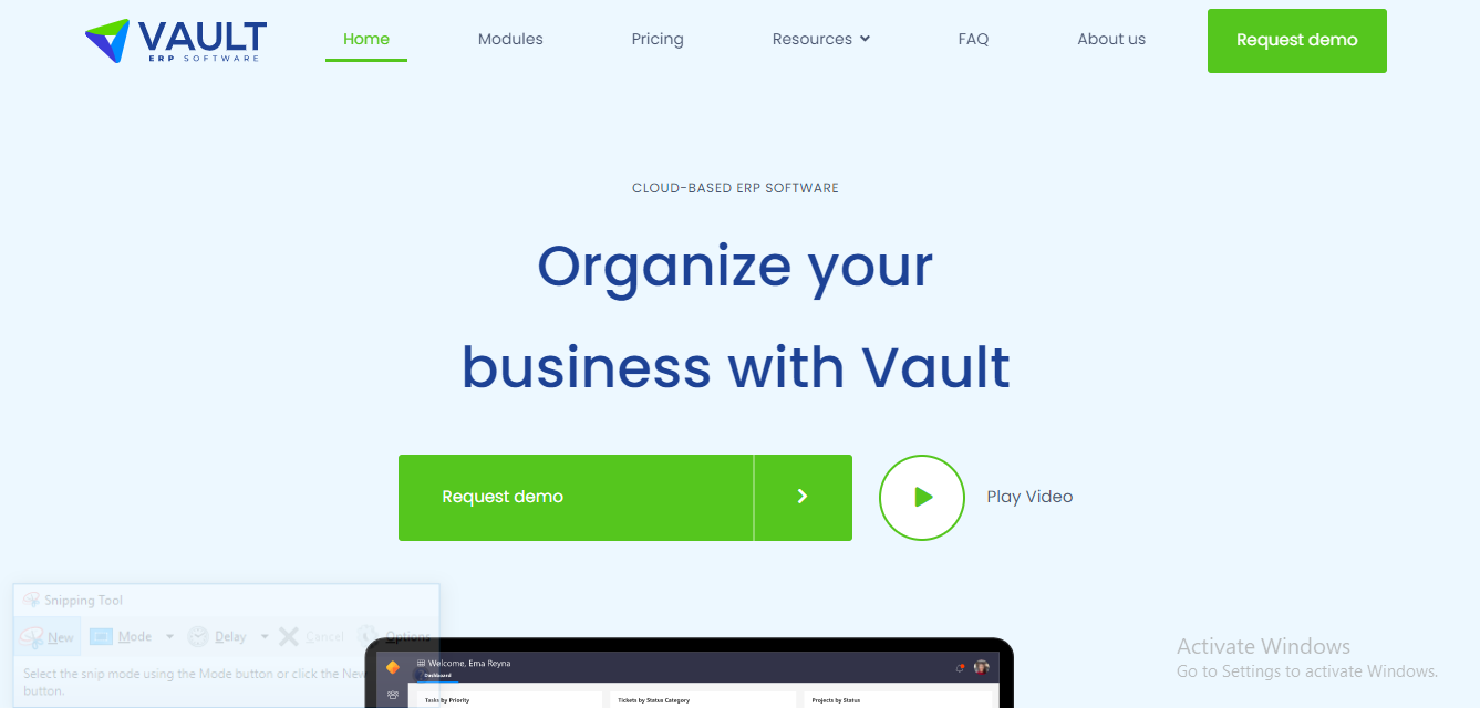 VAULT ERP Review: The Best Cloud-Based Resource Planning Software