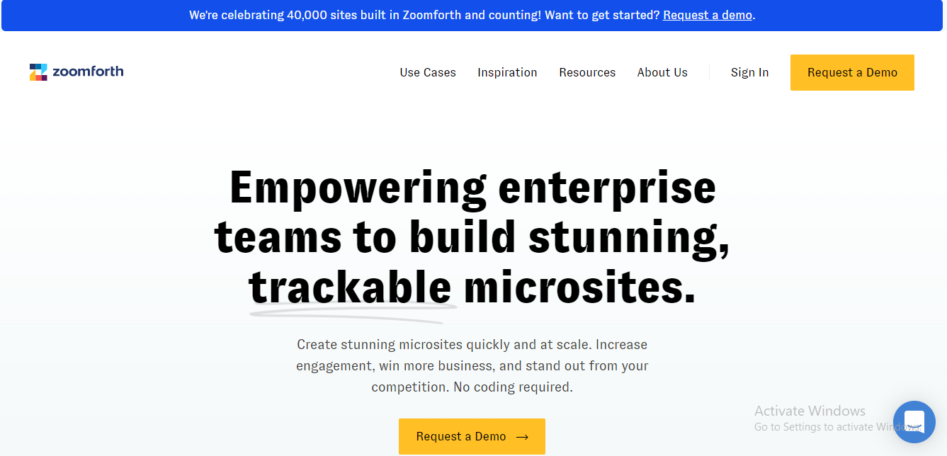 Zoomforth Review: The Best Smart Microsite Builder